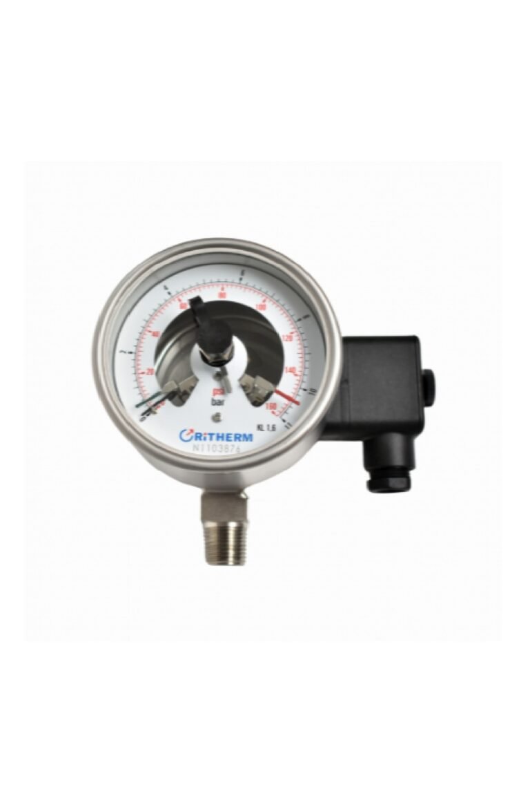 Manómetro de contacto eléctrico 4″ total inox. RITHERM – Keyder Company